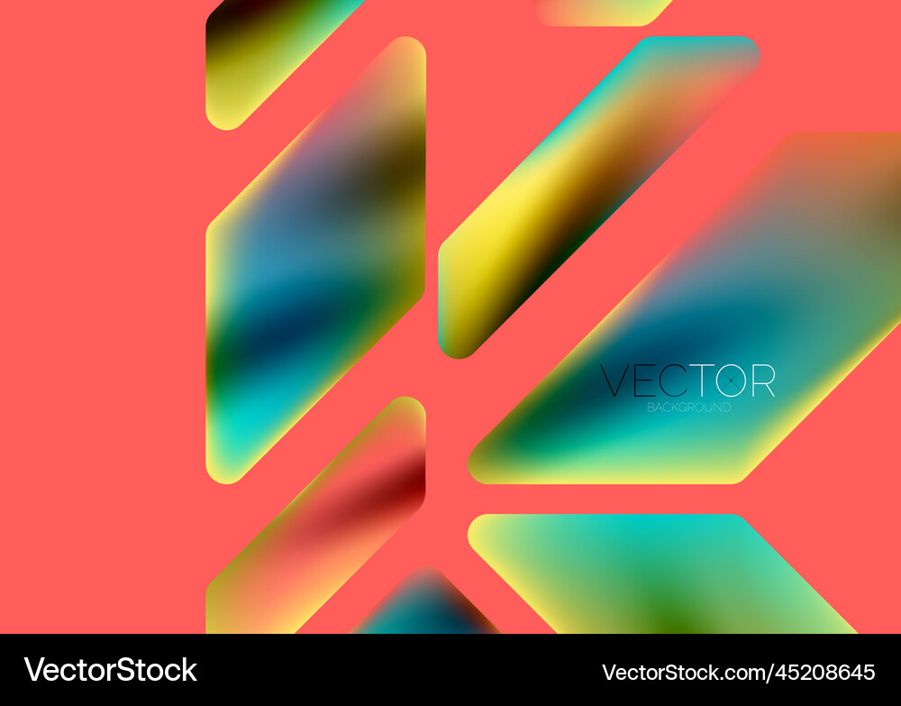 Fluid color dynamic geometric shapes abstract Vector Image