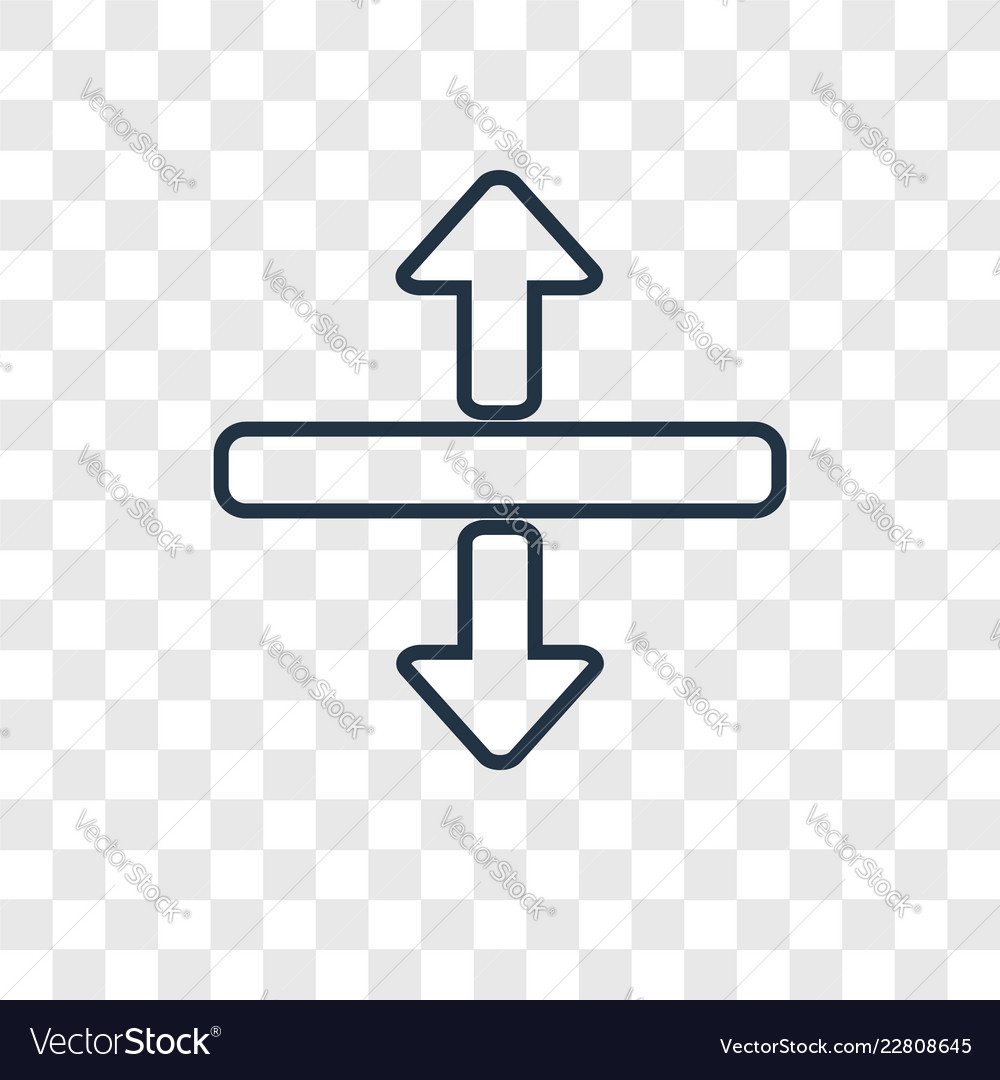 Horizontal split concept linear icon isolated Vector Image