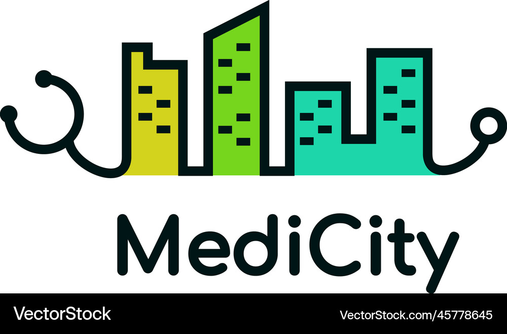 Medical city logo template Royalty Free Vector Image