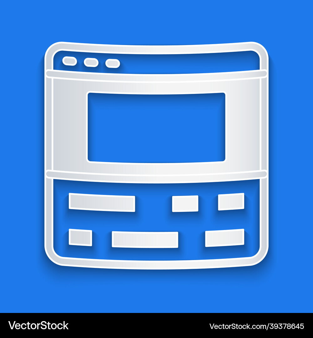 Paper cut video recorder or editor software Vector Image