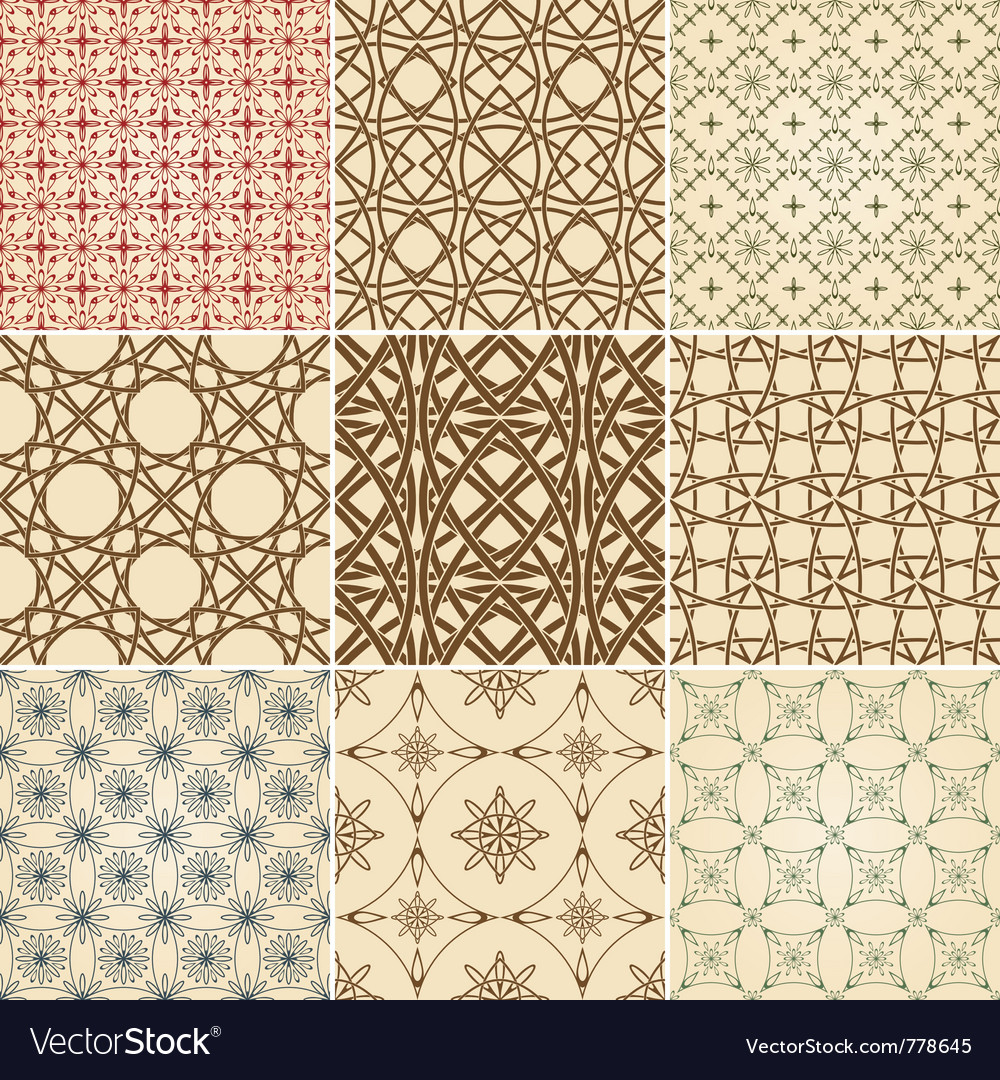 Seamless patterns Royalty Free Vector Image - VectorStock