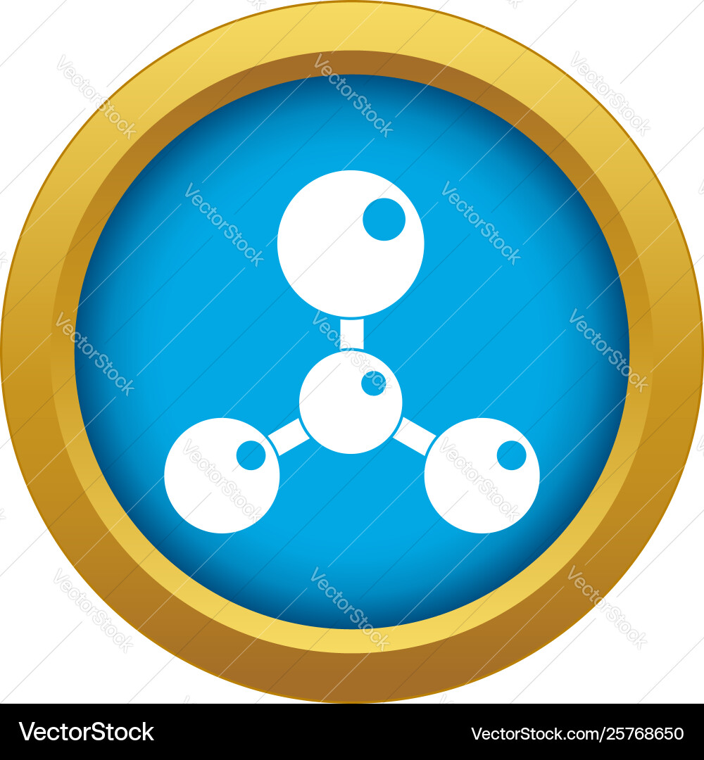 Chemical and physical molecules icon blue Vector Image