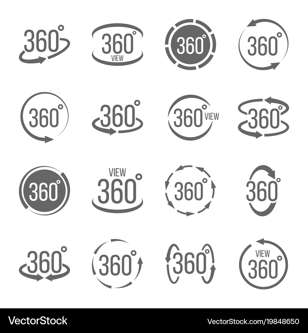 Creative of 360 degrees view Royalty Free Vector Image