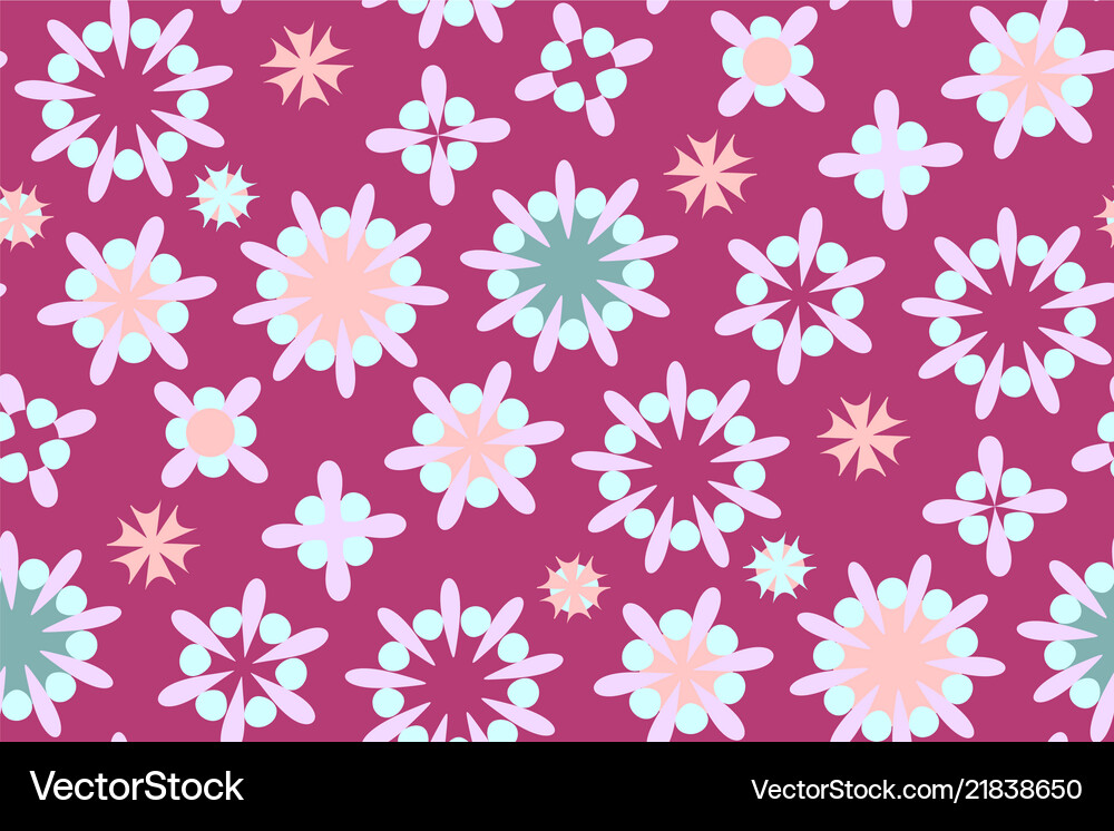 Cute seamless pattern in retro style round shapes Vector Image