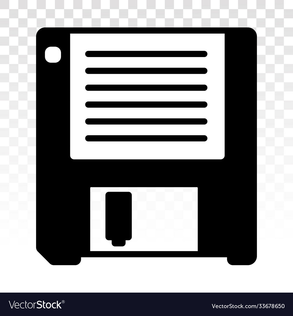 Diskette floppy disk flat icon for apps and Vector Image Diskette floppy disk flat icon for apps and Vector Image