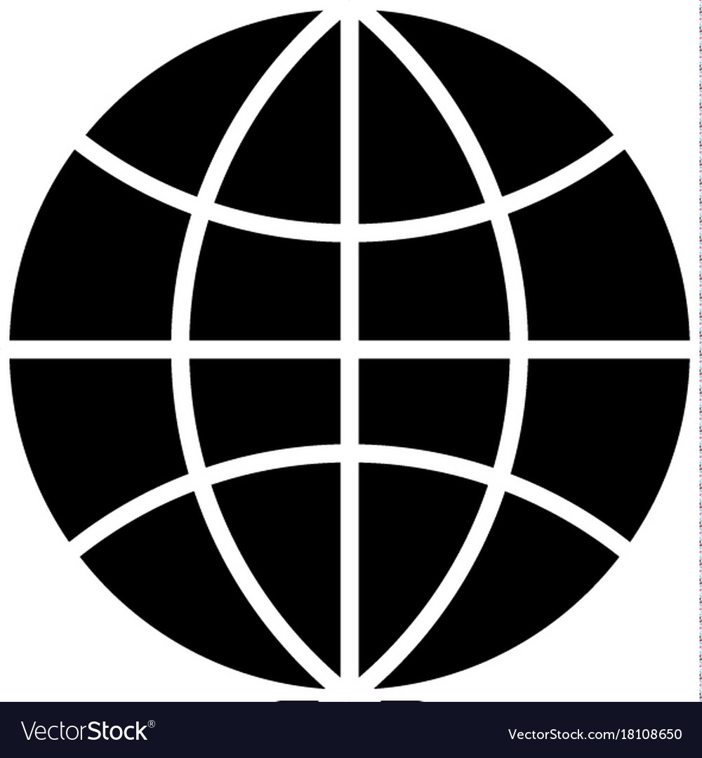 Globe icon black sign Royalty Free Vector Image Globe icon black sign Royalty Free Vector Image