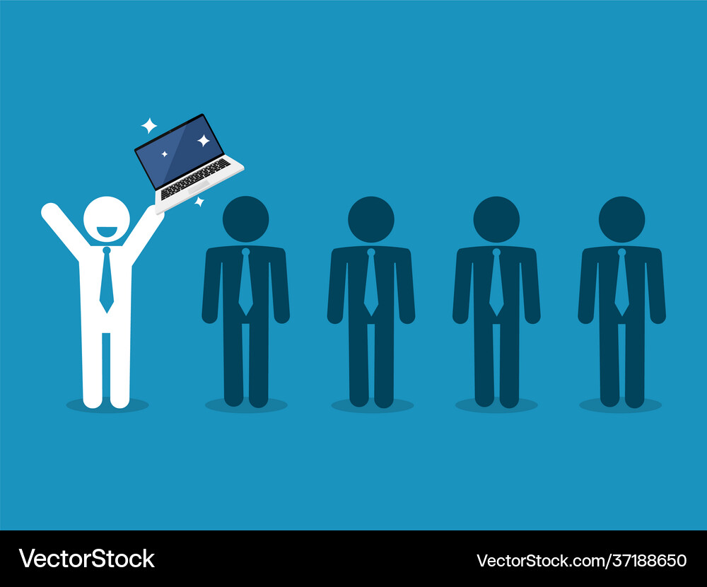 Idea and prominence that distinguish Royalty Free Vector