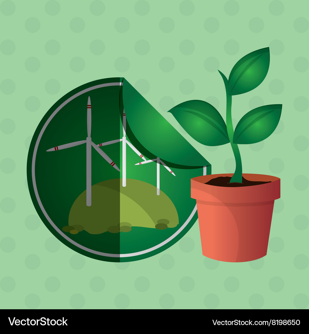 Natural and eco design Royalty Free Vector Image