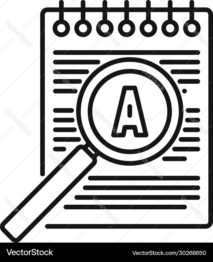 Paper editor icon outline style Royalty Free Vector Image