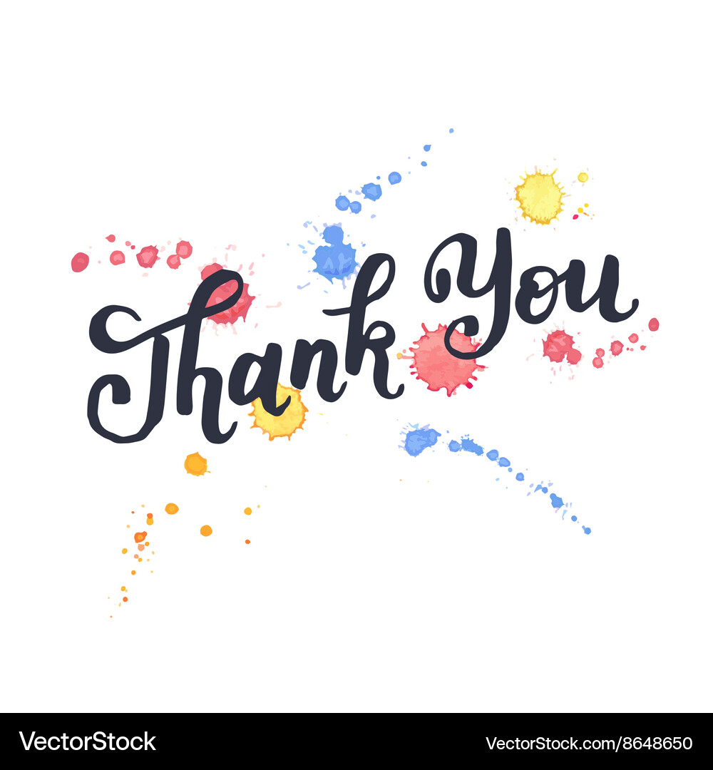 Thank you card Royalty Free Vector Image - VectorStock