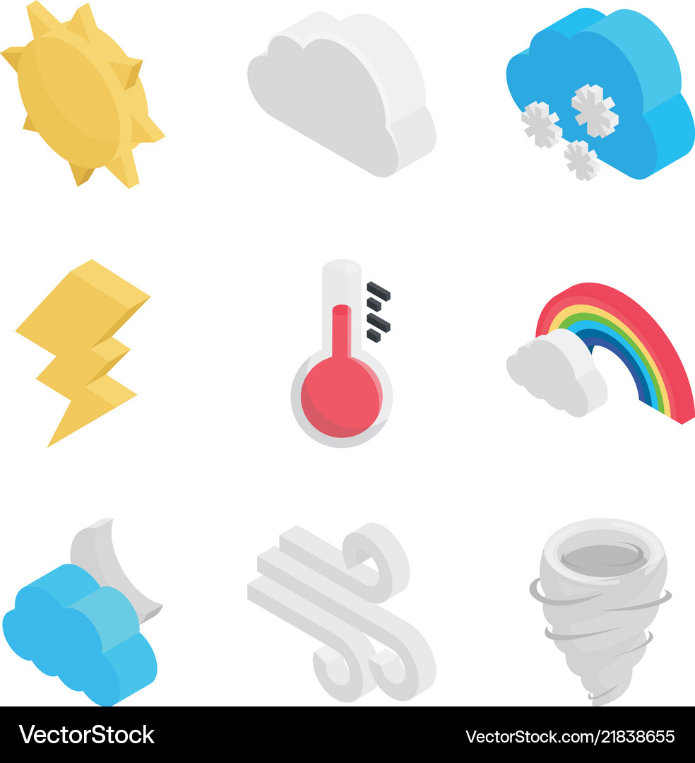 Atmospheric conditions icons Royalty Free Vector Image