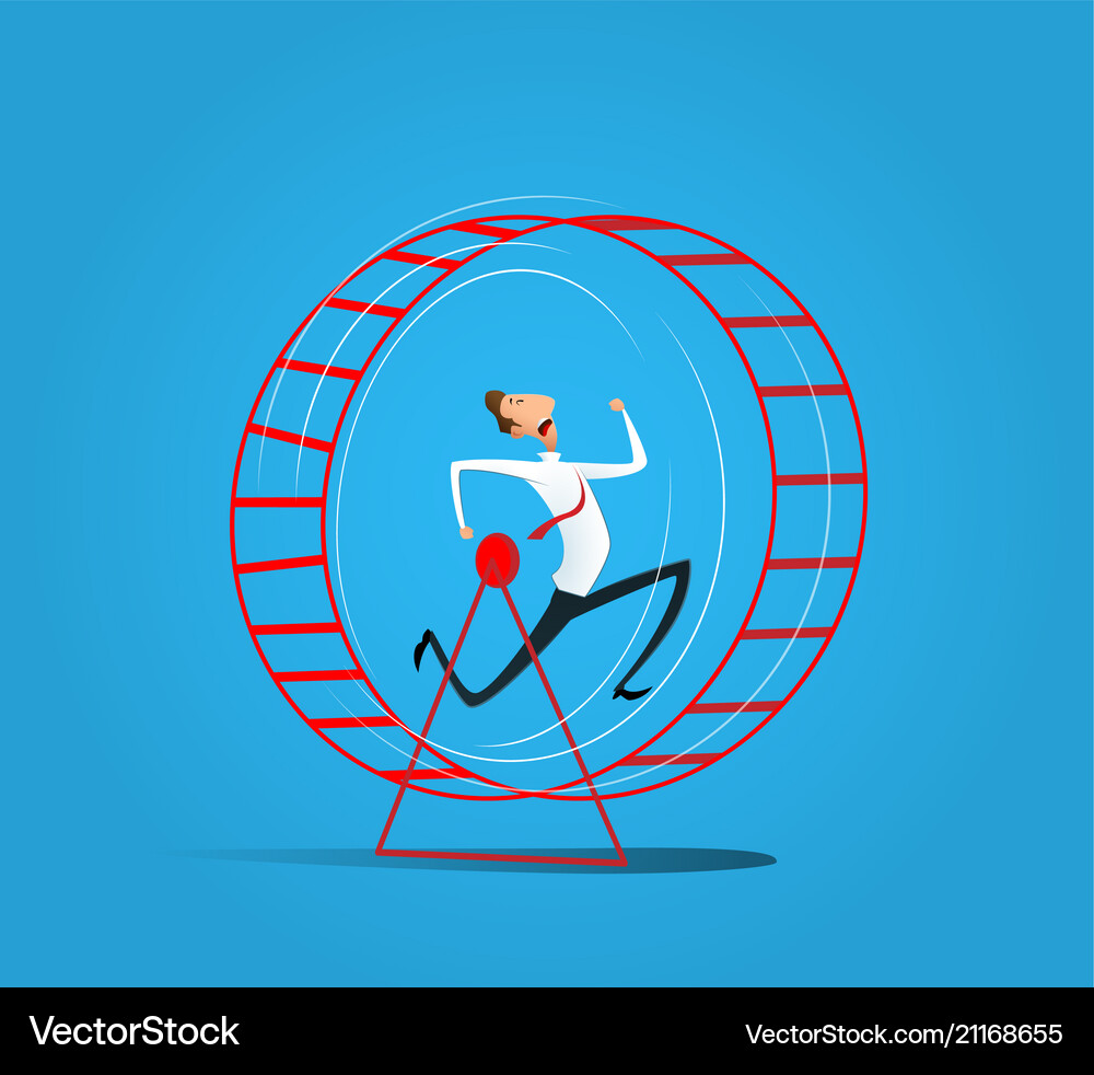 Cartoon businessman running Royalty Free Vector Image