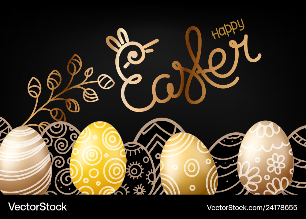 Christial holiday greeting card happy easter Vector Image