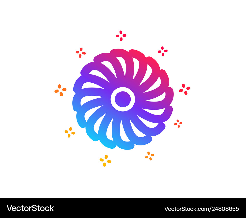 Fan engine icon jet turbine sign Royalty Free Vector Image