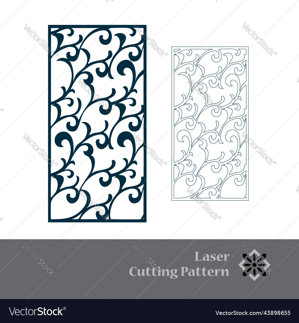 Laser and cnc cut pattern Royalty Free Vector Image