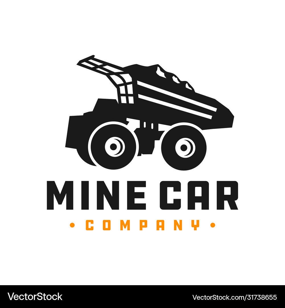 Mine truck car logo Royalty Free Vector Image - VectorStock