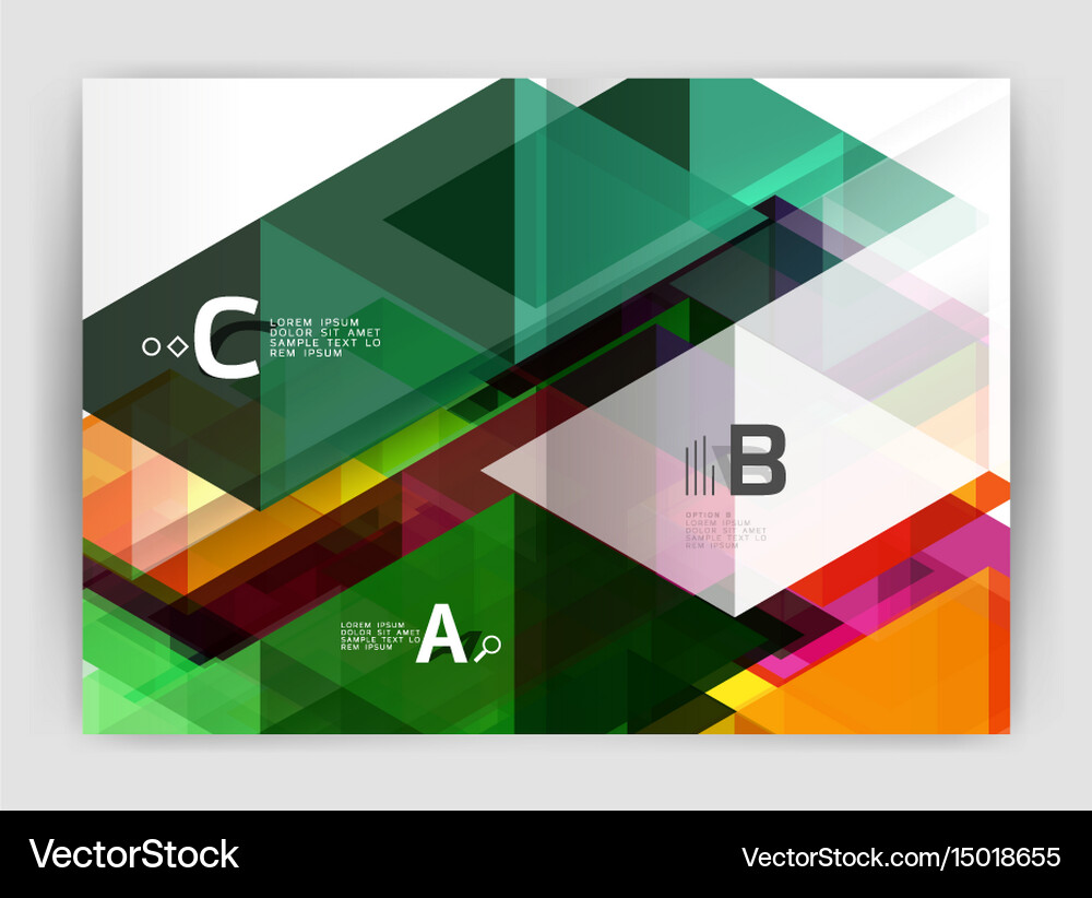 Modern geometric annual report cover Royalty Free Vector