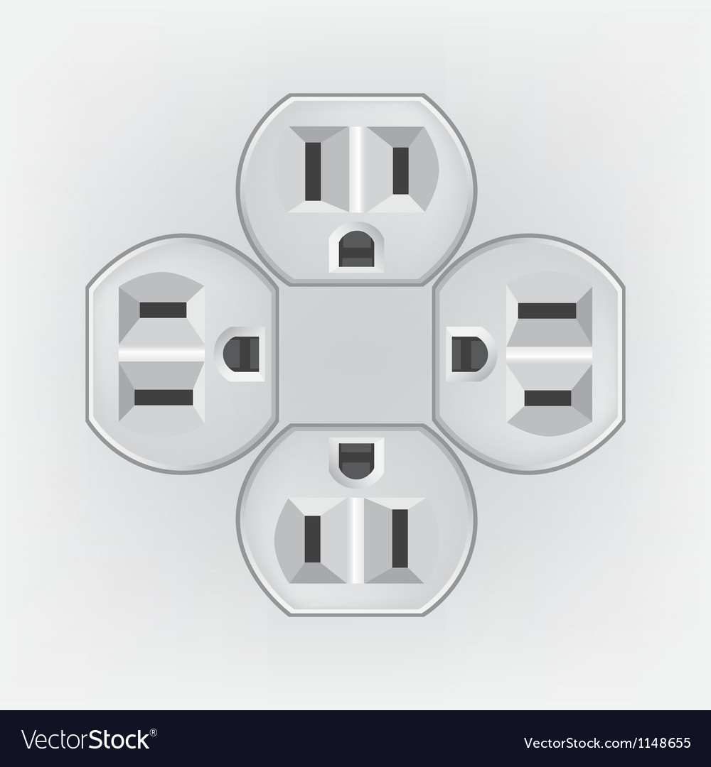Plug socket faces Royalty Free Vector Image - VectorStock