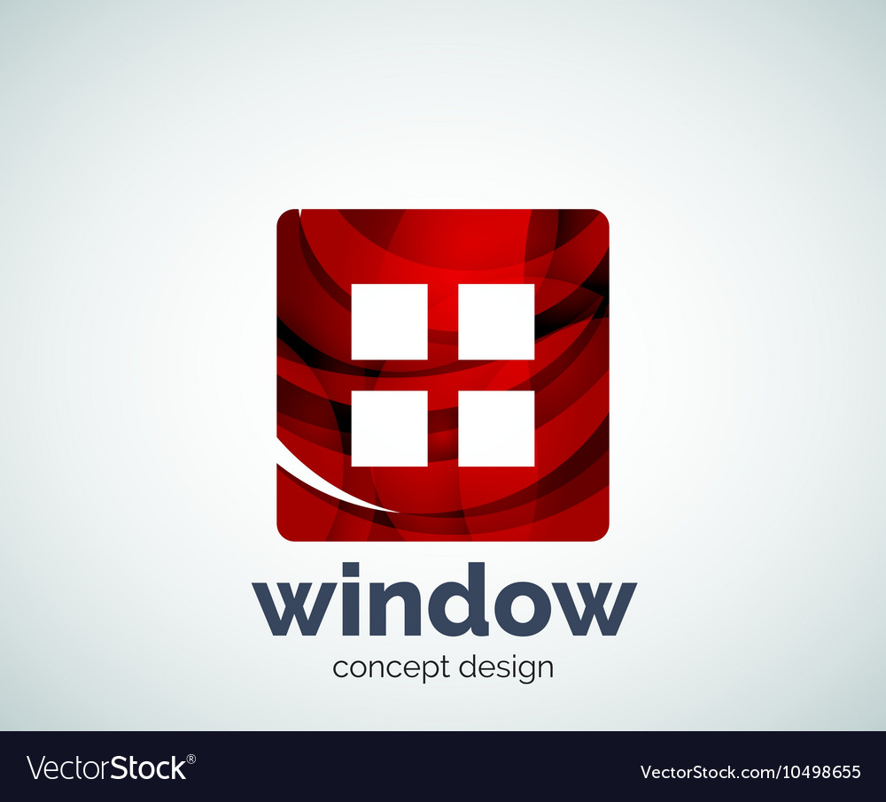Window logo template Royalty Free Vector Image
