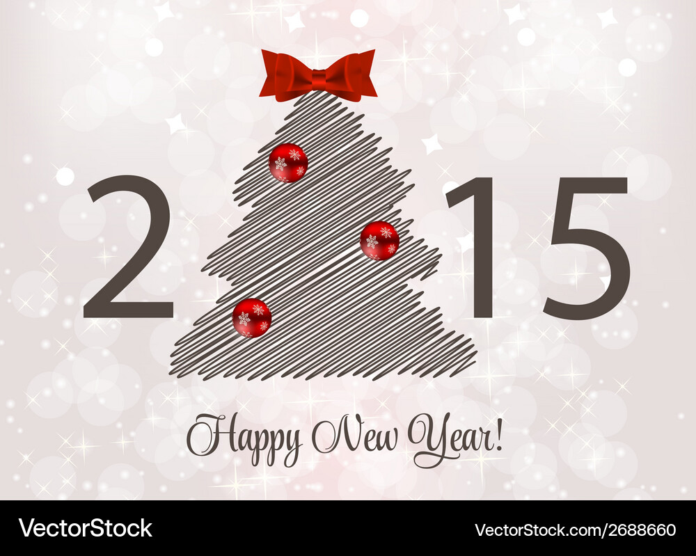 Abstract beauty 2015 new year background Vector Image