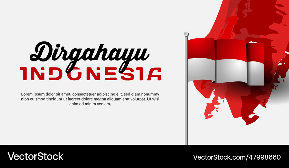 Banner background dirgahayu indonesia celebration Vector Image