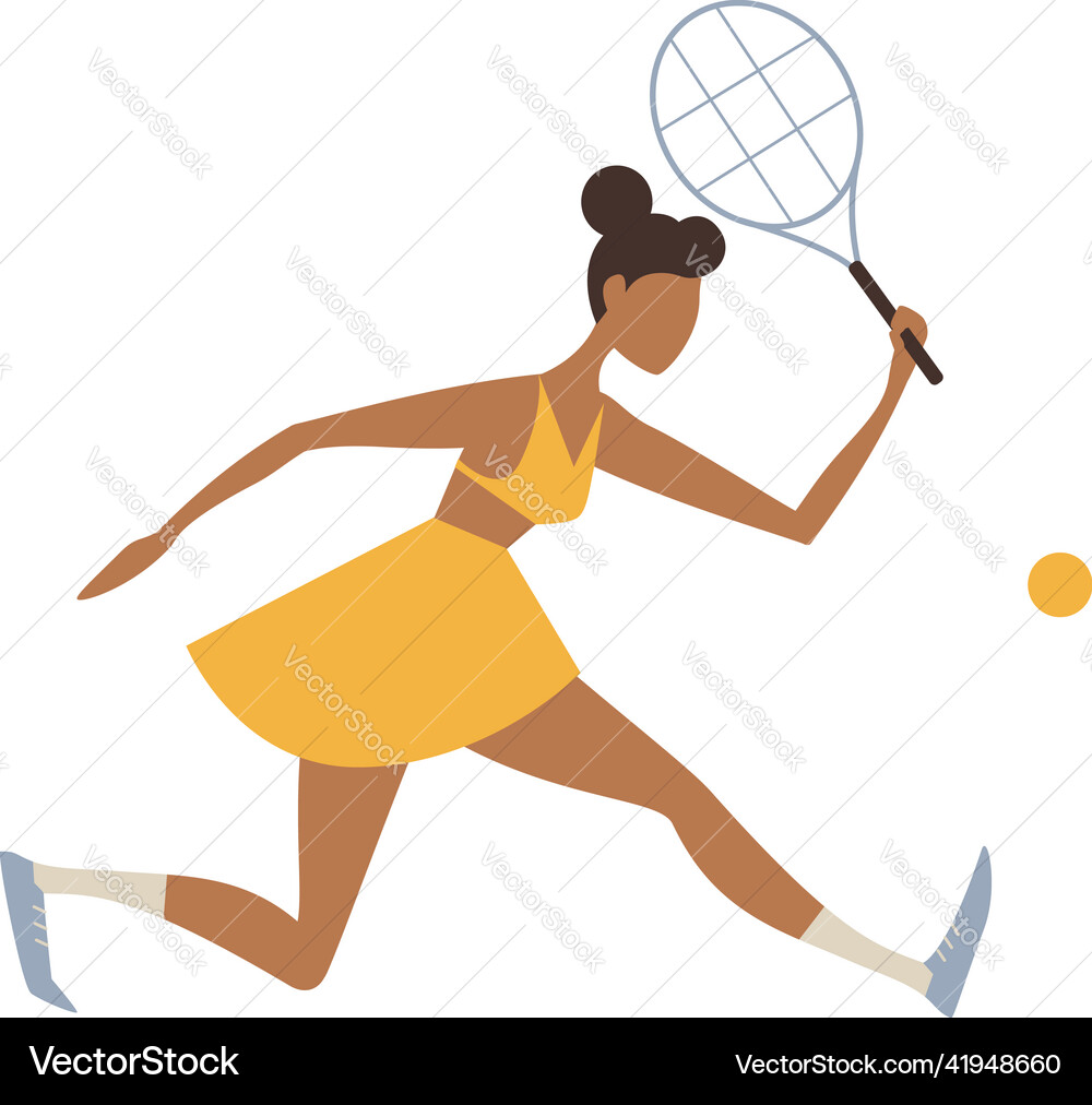 Cartoon tennis player Royalty Free Vector Image