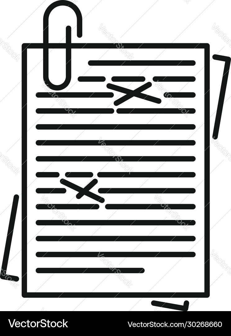 Clipboard edit icon outline style Royalty Free Vector Image