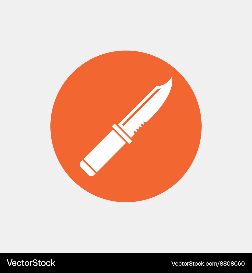 Knife sign icon edged weapons symbol Royalty Free Vector