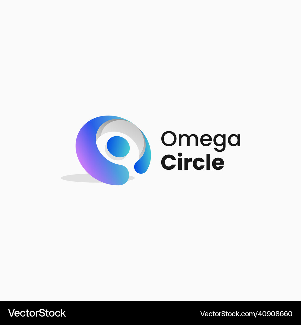 Logo letter o gradient colorful style Royalty Free Vector