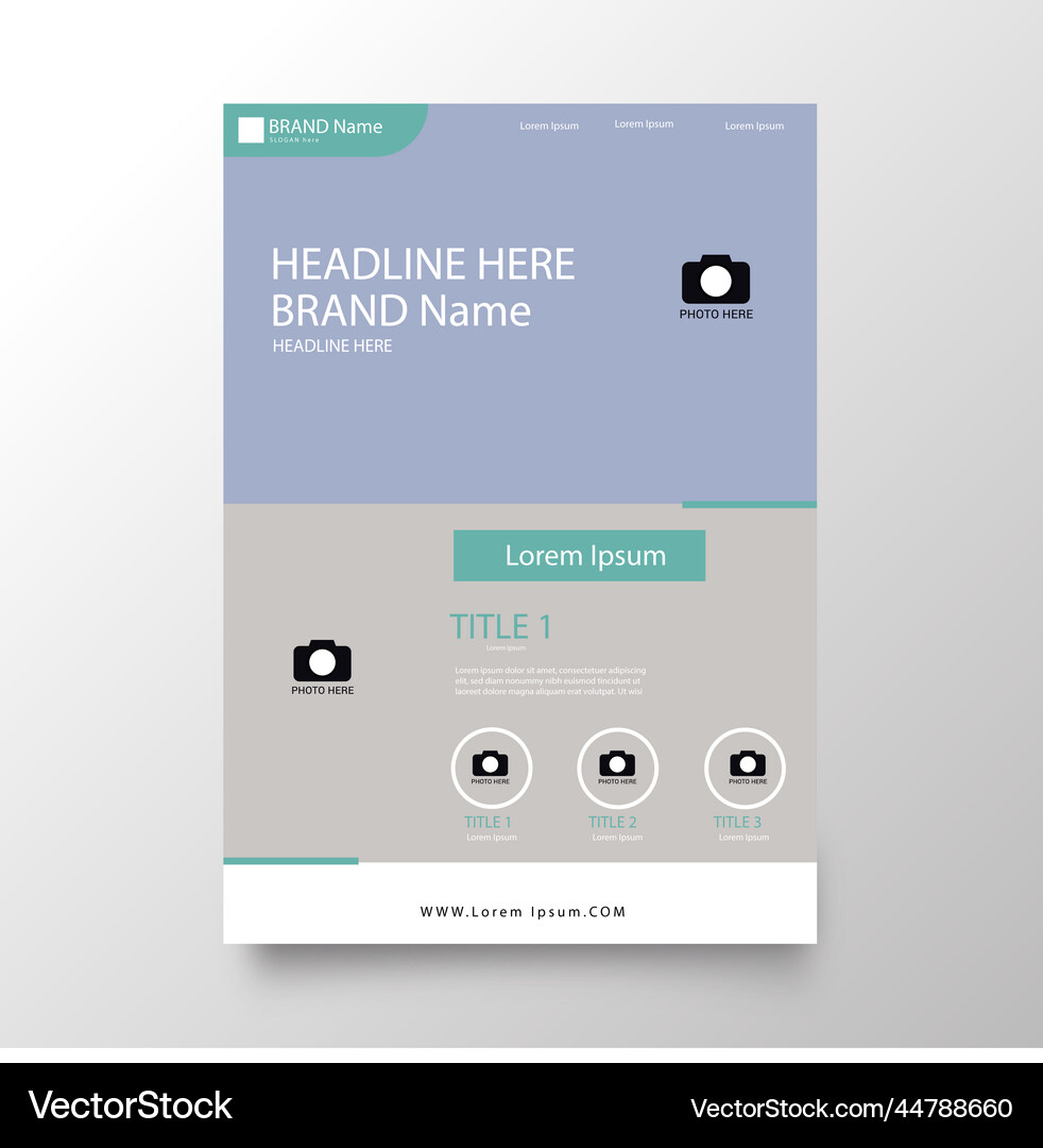 Modern business conference brochure template Vector Image