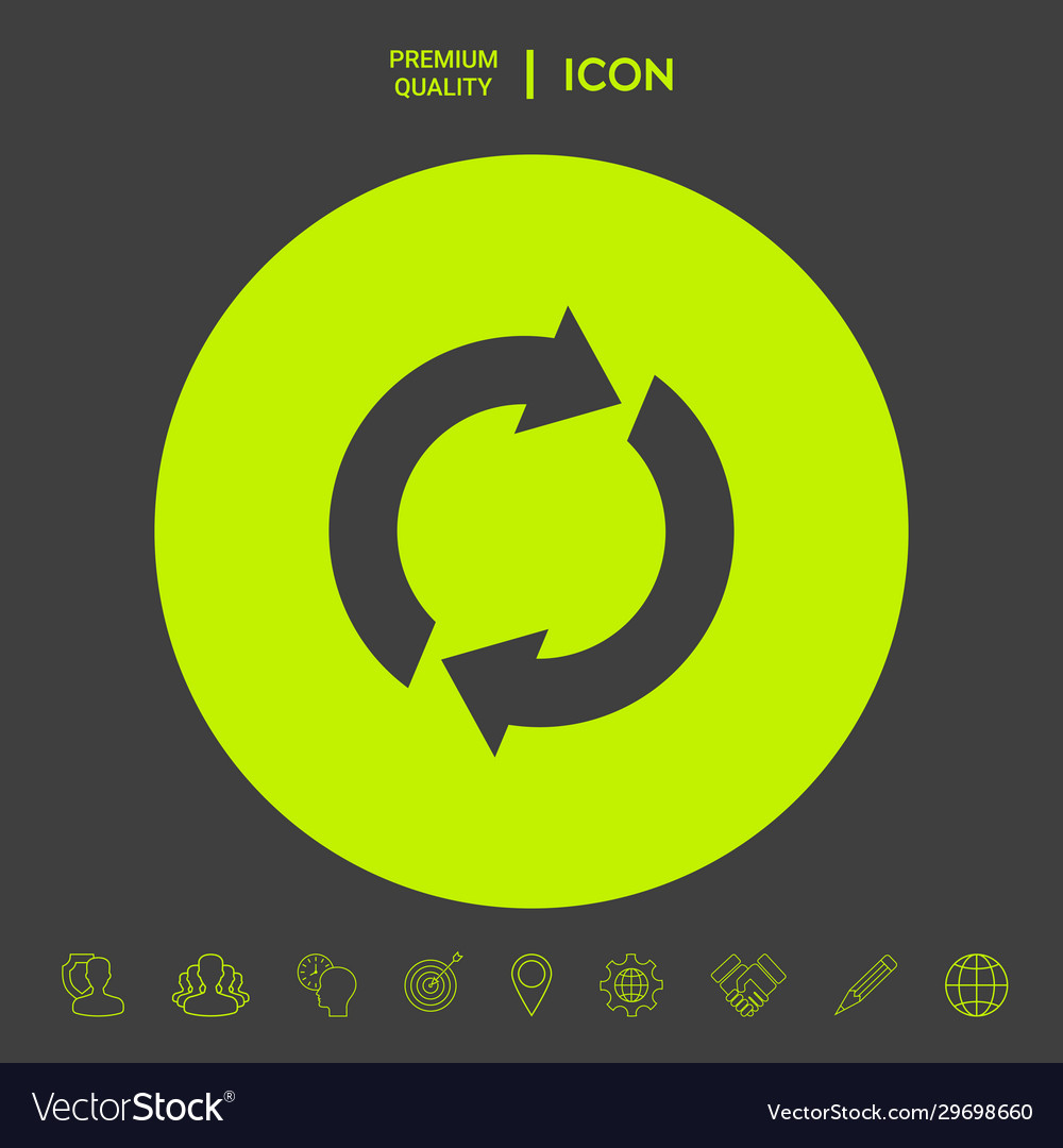 Reset button reload arrows graphic elements Vector Image