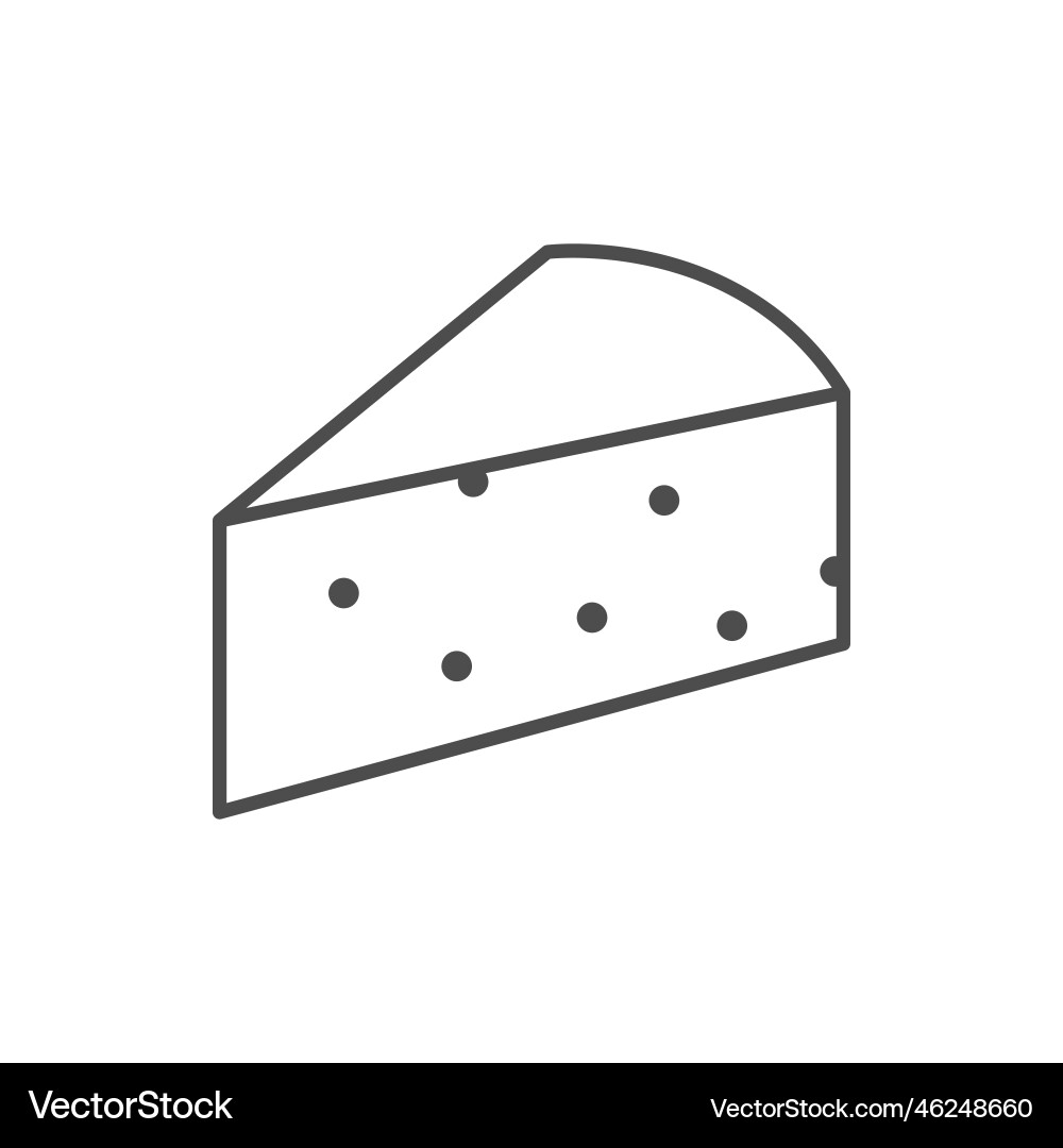Triangle piece of cheese icon Royalty Free Vector Image