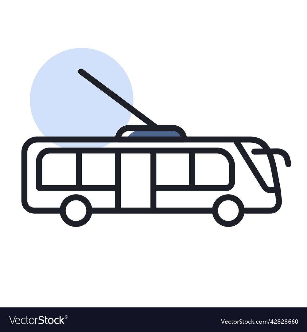Trolley or trolleybus flat icon Royalty Free Vector Image Trolley or trolleybus flat icon Royalty Free Vector Image