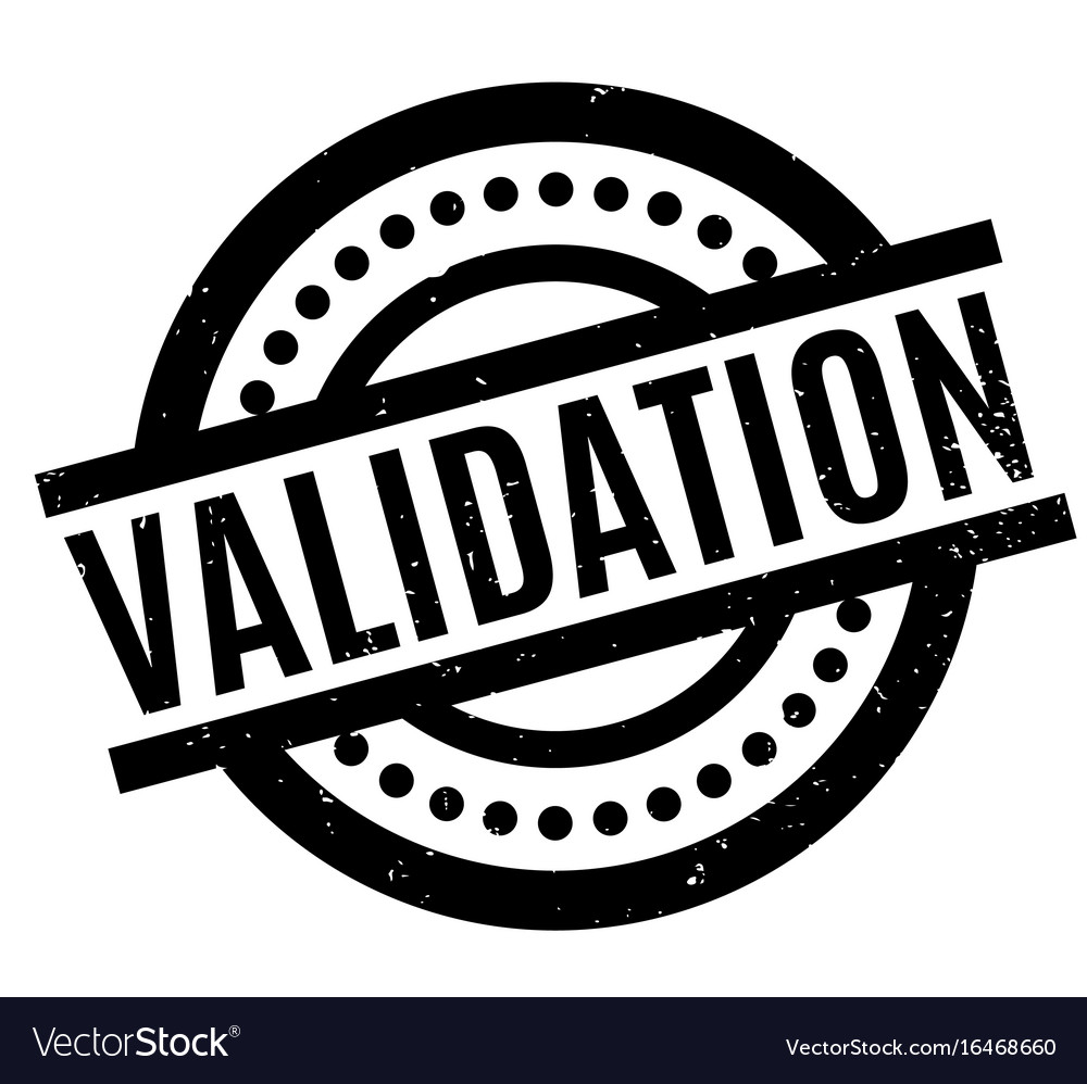 Validation rubber stamp Royalty Free Vector Image