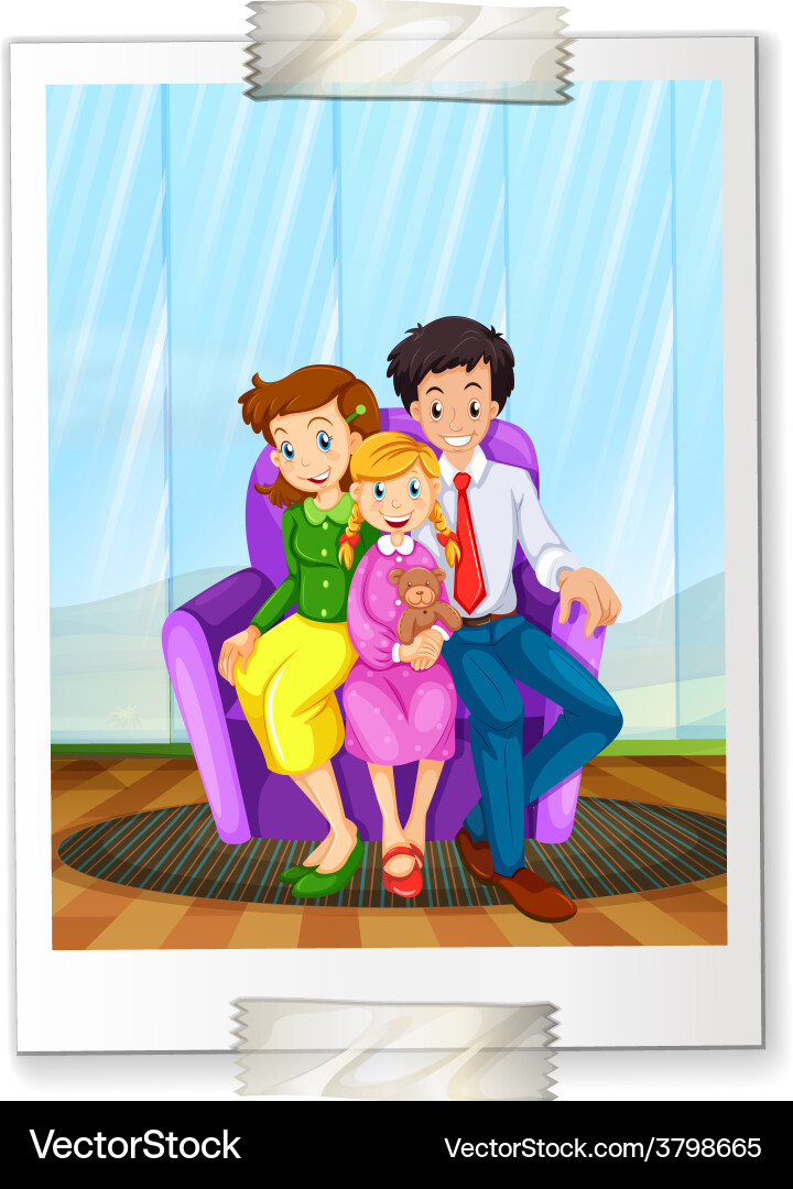 A family picture Royalty Free Vector Image - VectorStock
