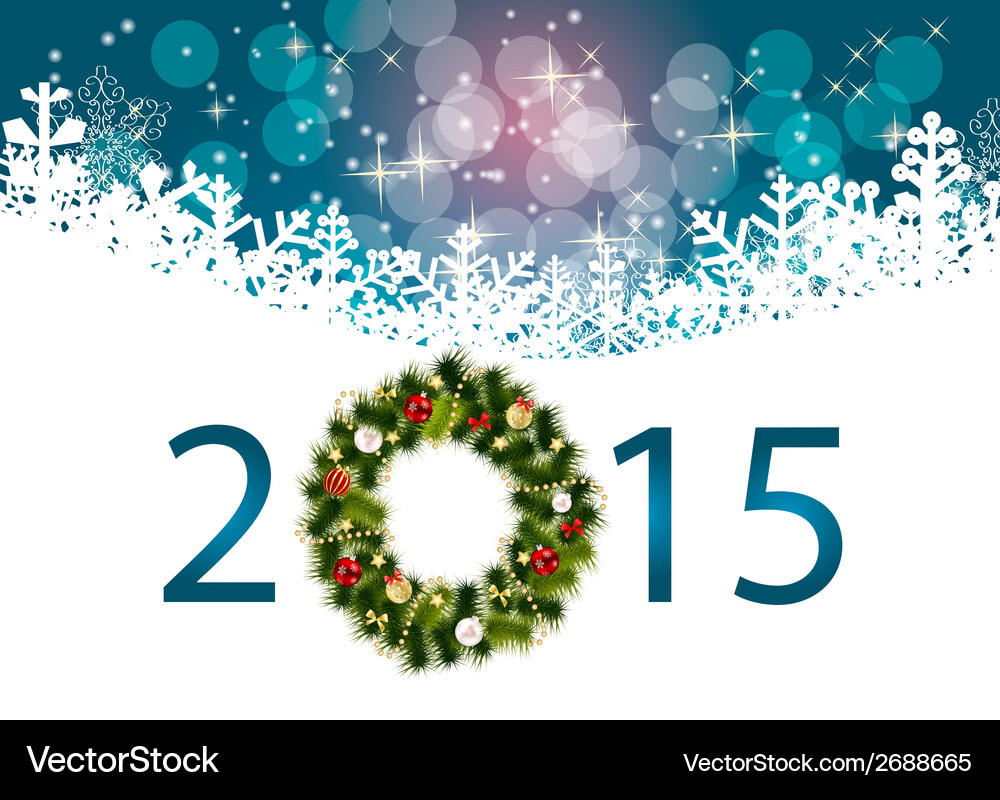 Abstract beauty 2015 new year background Vector Image