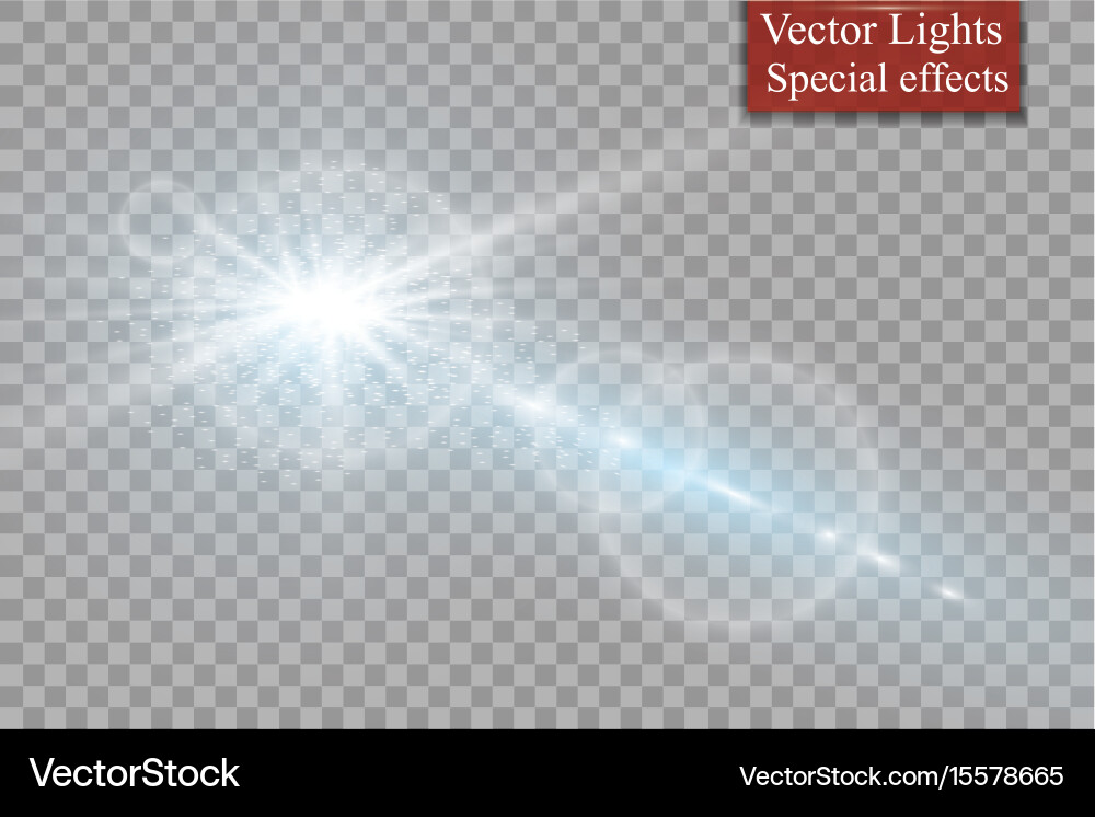 Abstract lens gold front solar flare transparent Vector Image