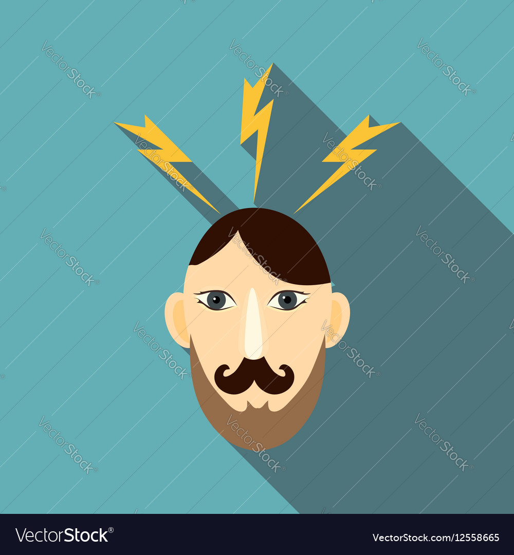 Angry man icon flat style Royalty Free Vector Image Angry man icon flat style Royalty Free Vector Image