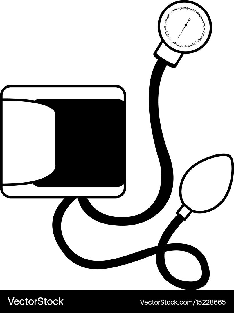Blood Pressure Cuff Cartoon Black And White