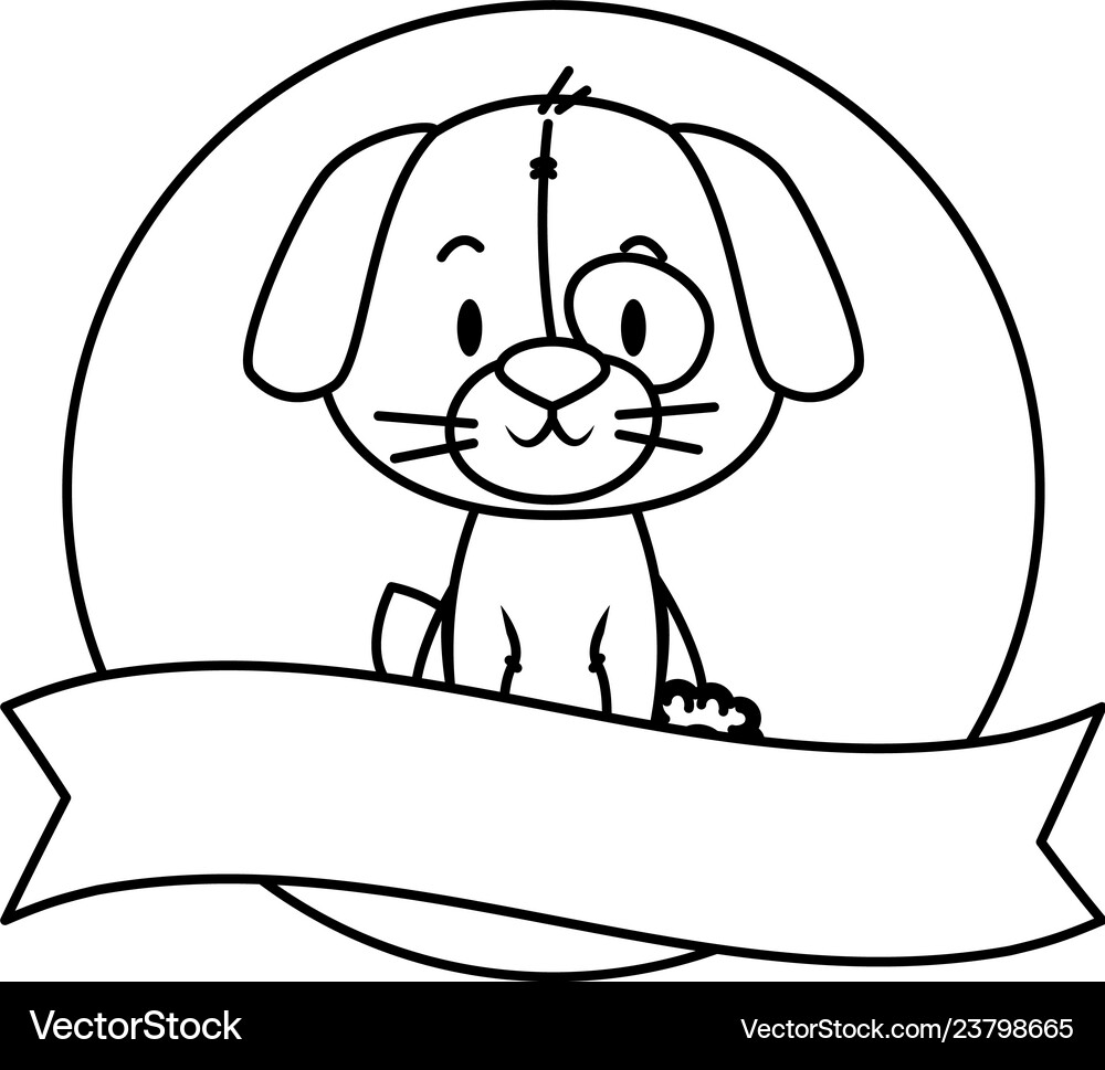 Cute little dog character Royalty Free Vector Image