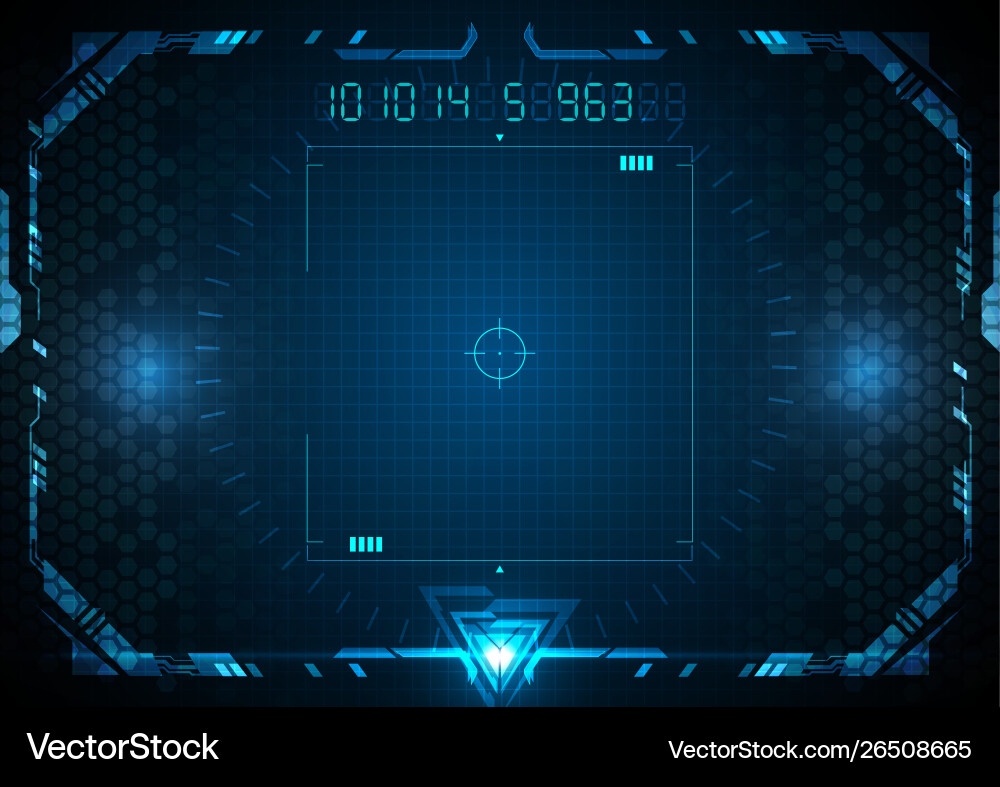 Futuristic game border and interface Royalty Free Vector