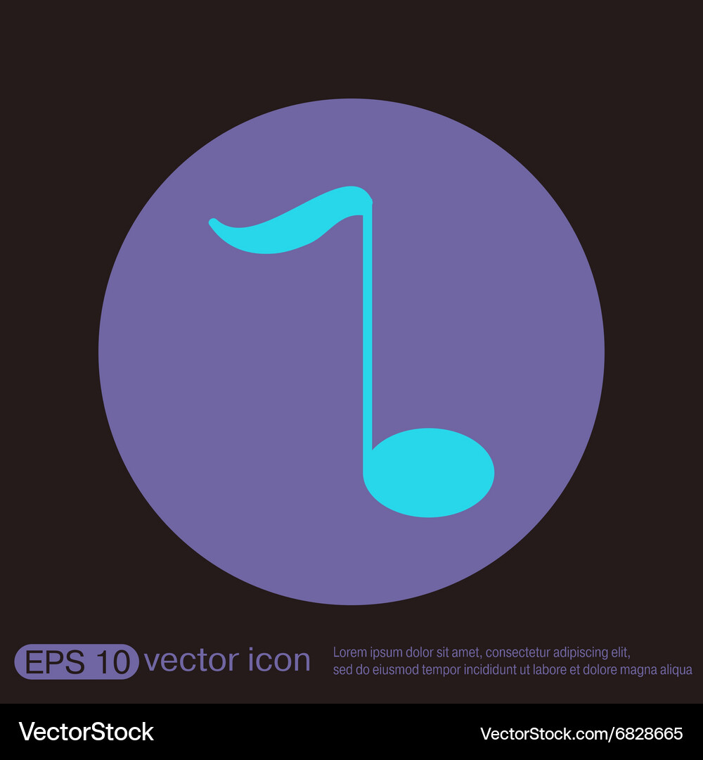 Musical note character singing and the music Vector Image