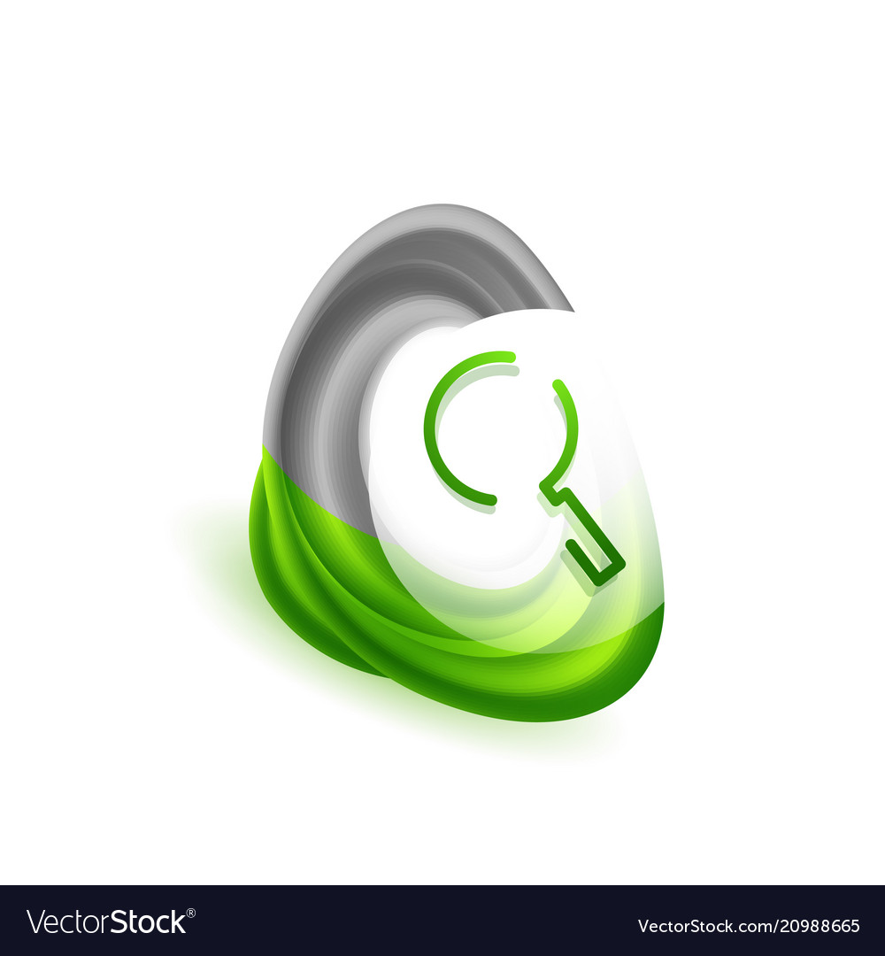 Search magnifier web button magnify icon modern Vector Image