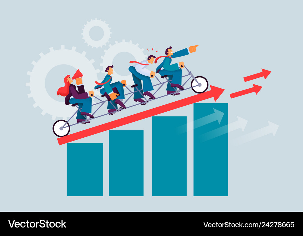 Successful business activity team entrepreneurs Vector Image
