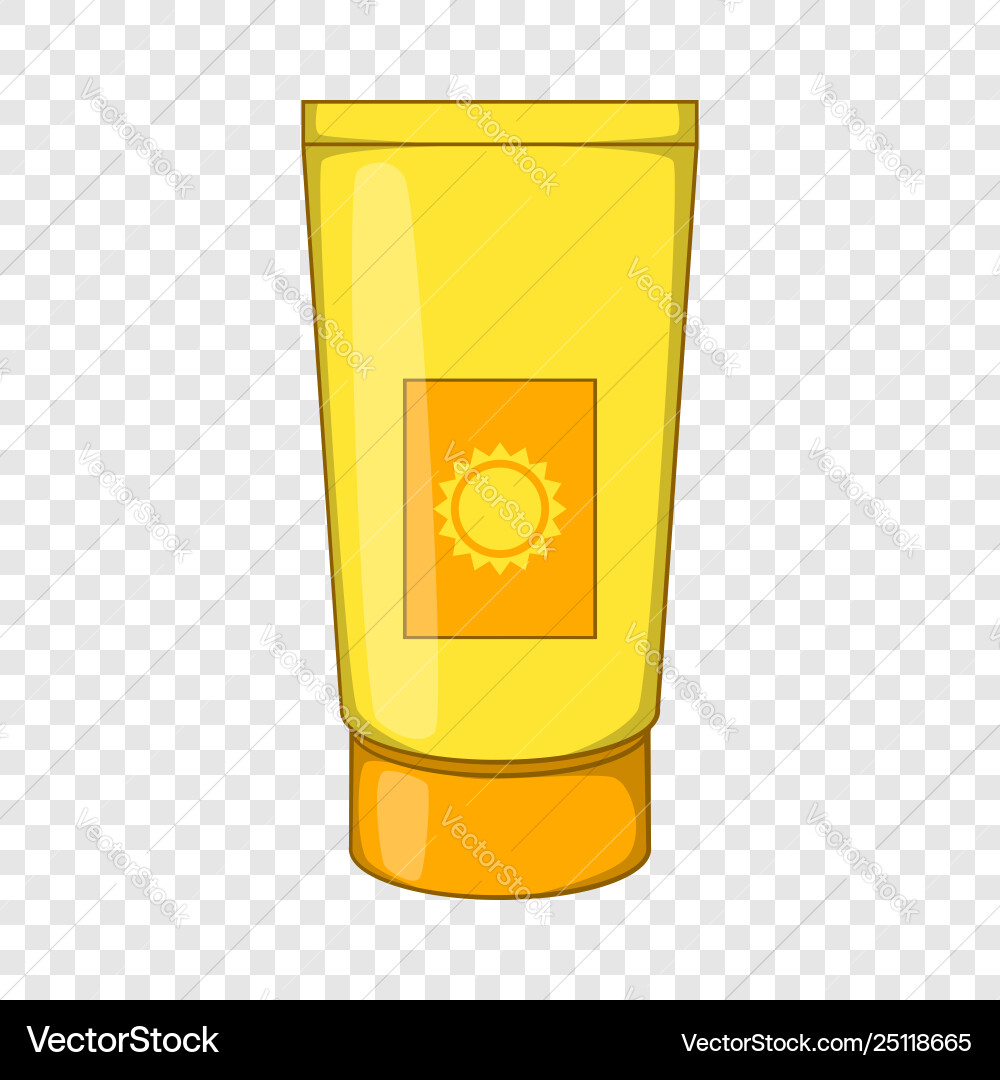 Sun lotion icon cartoon style Royalty Free Vector Image