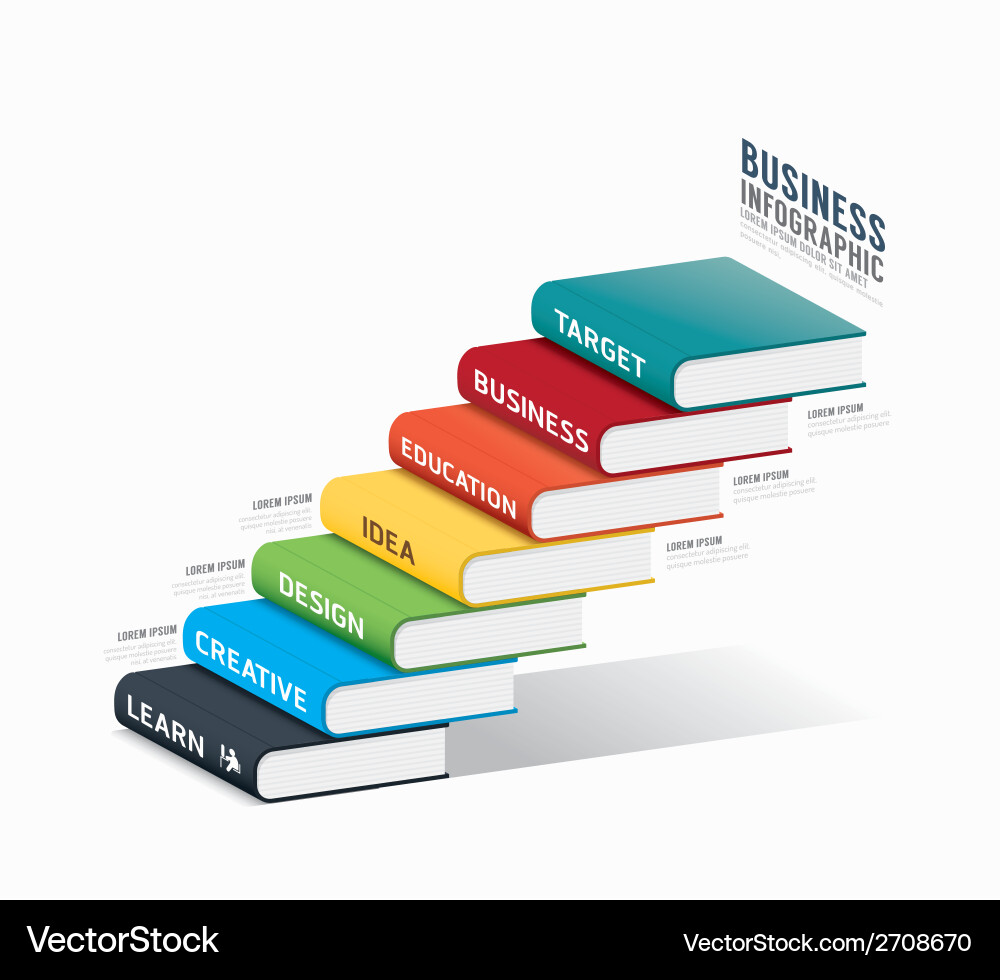 Book info graphic template business success Vector Image