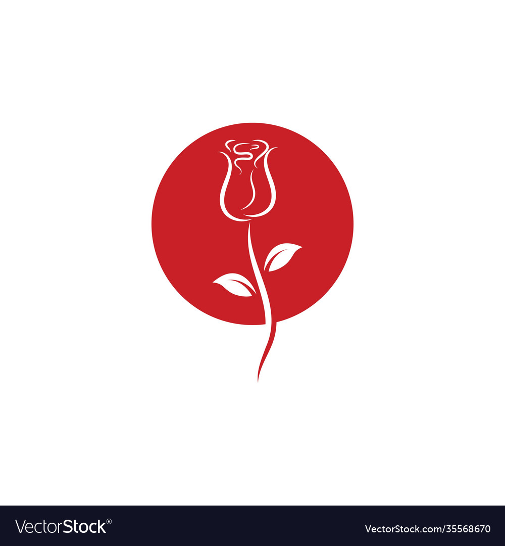 Rose flower icon template Royalty Free Vector Image