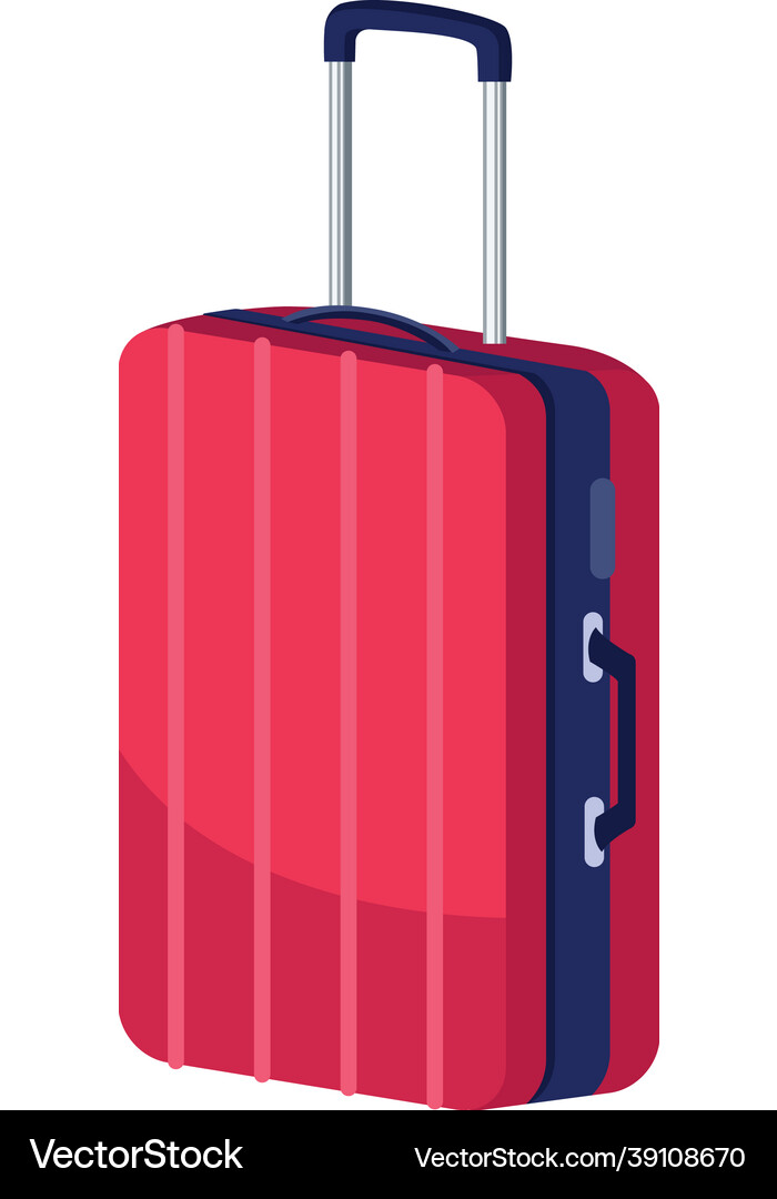 Travel suitcase red Royalty Free Vector Image - VectorStock