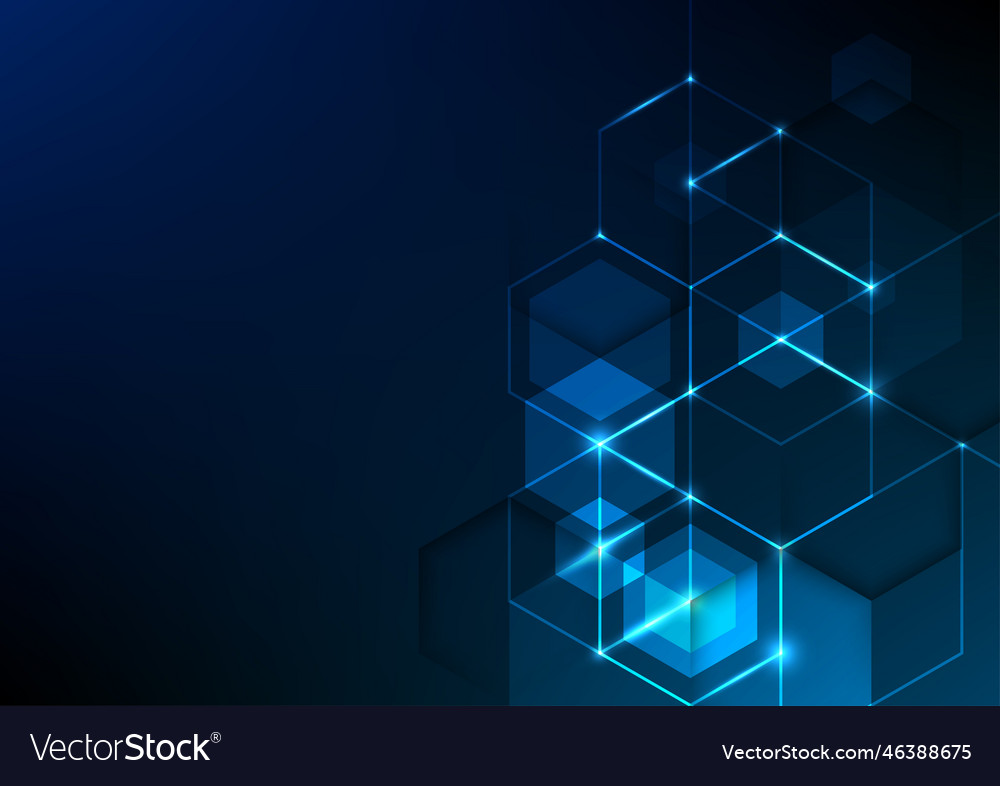 Background consisting of set of hexagonal cells Vector Image