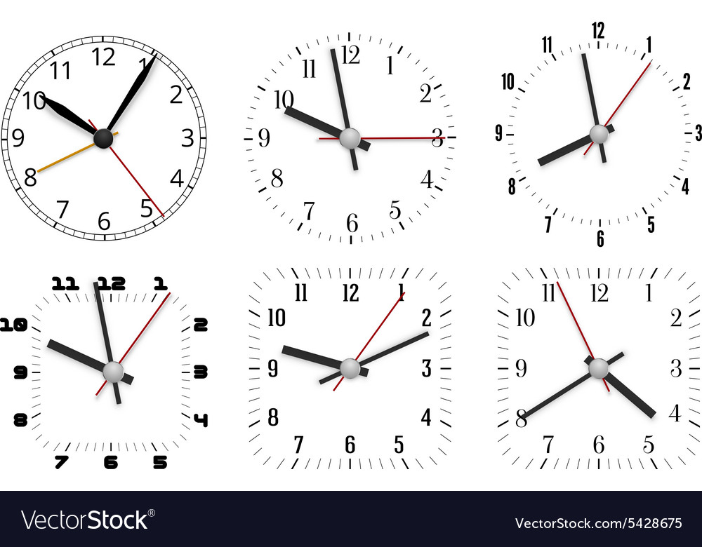 Clock design Royalty Free Vector Image - VectorStock